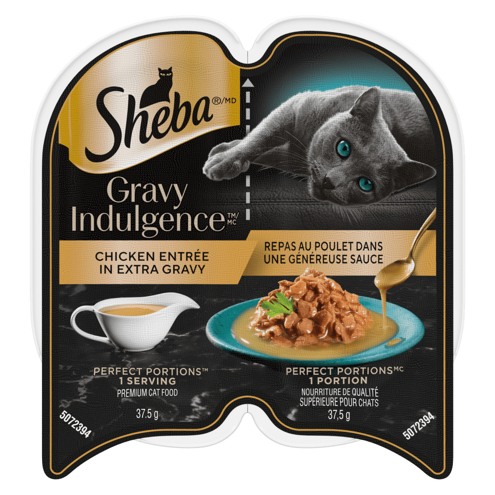 SHEBA® GRAVY INDULGENCE™ PERFECT PORTIONS™ Chicken Entrée in Extra Gravy